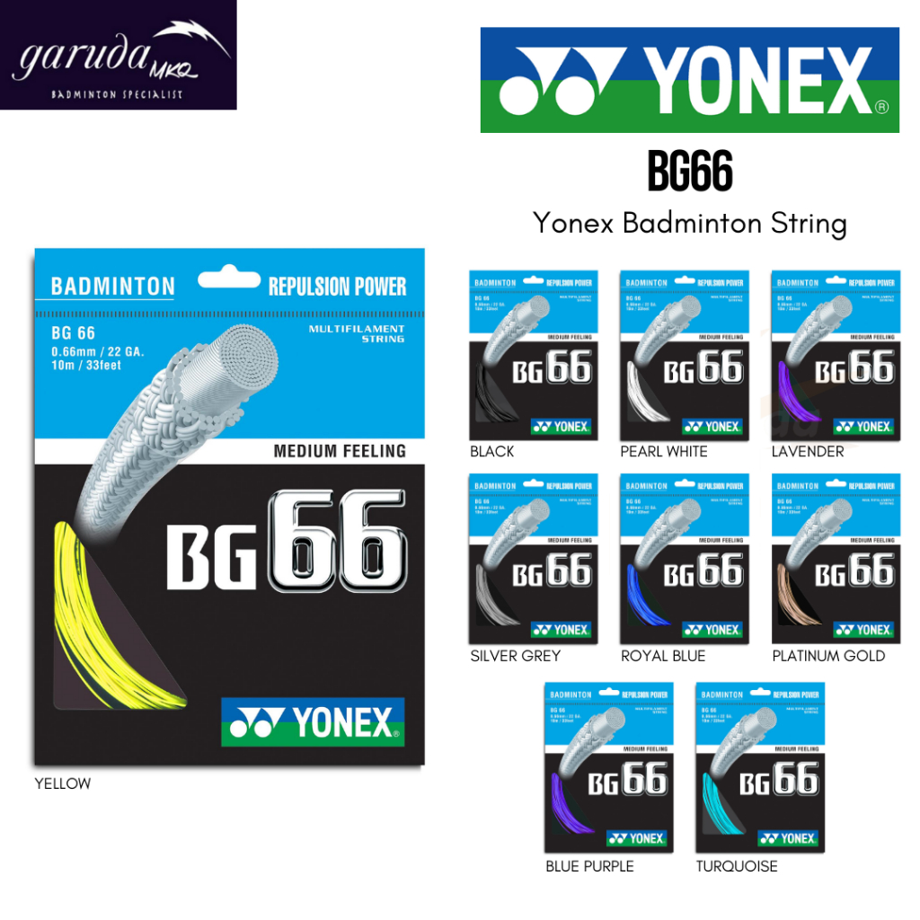 Yonex BG 66 Badminton Strings / Yonex BG 66 Badminton Racket Strings ...