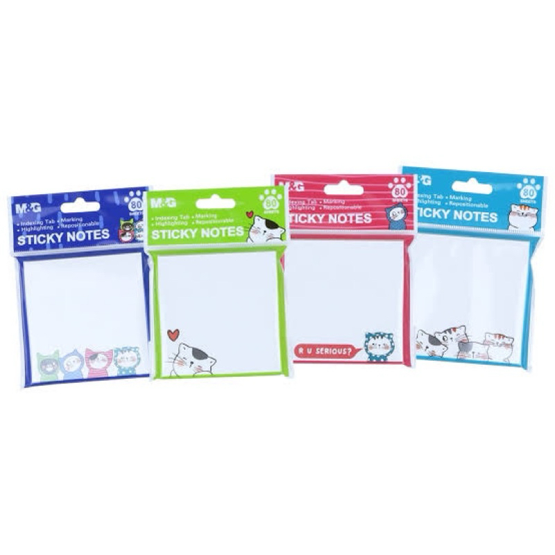 Miniso x M&G So Many Cats Sticky Note 80 Sheet Stationery/Memopad ...