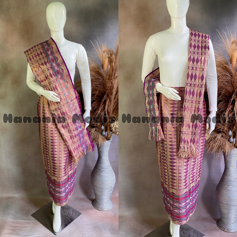 Thai Songket | Songket Skirt And Scarf | Modern Kebaya Bottoms ...