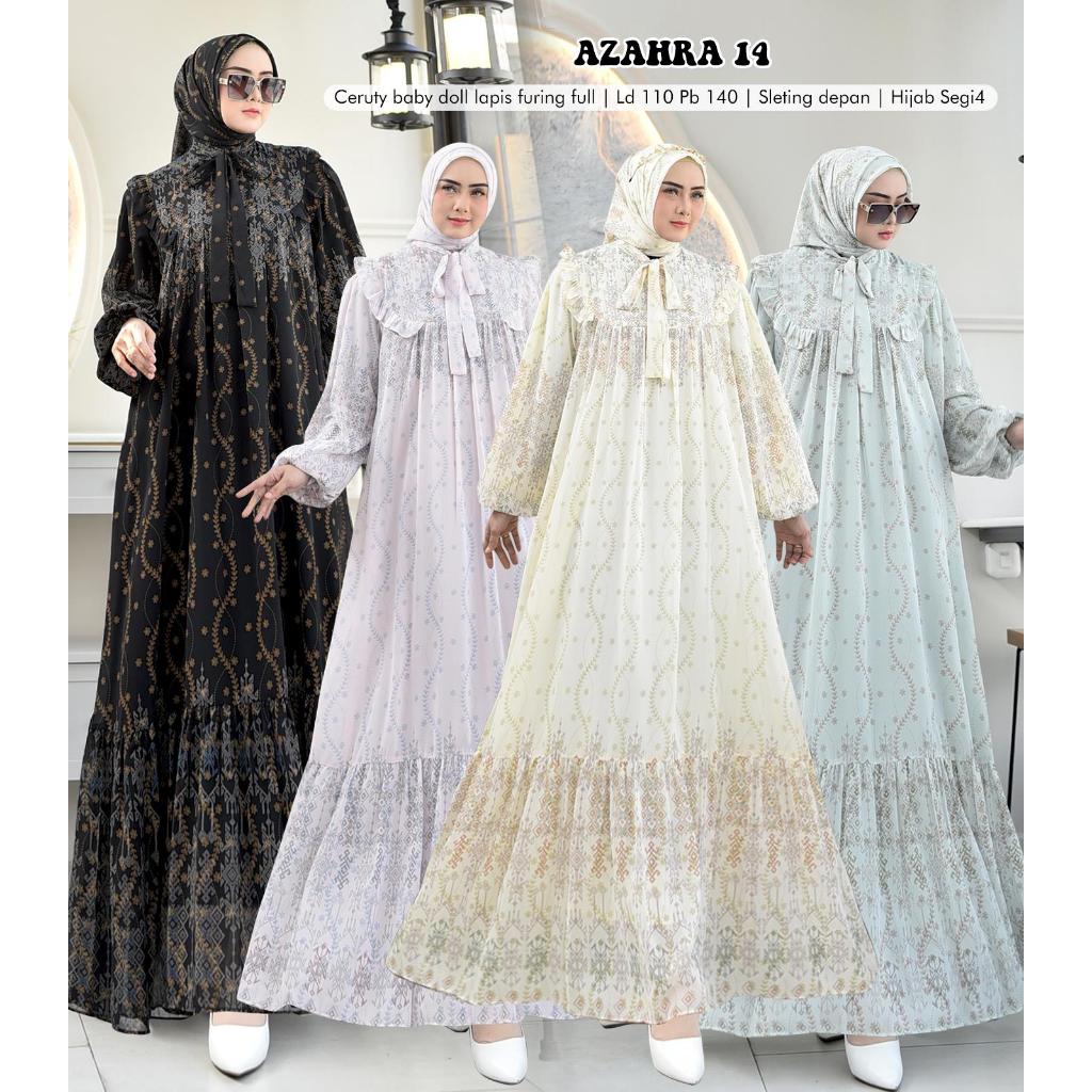 Sf- MANIKA Muslim Gamis Set Hijab 4-sided Model By | Shopee Malaysia