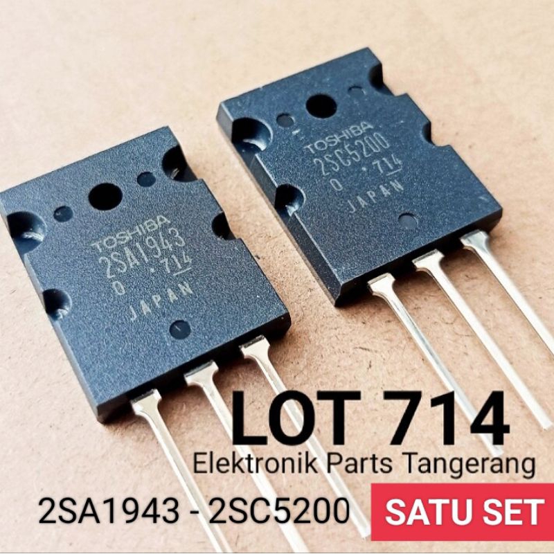 TOSHIBA 2SA1943 2SC5200 (Lot 714 ) TRANSISTOR 2SA1943 2SC5200 A1943 C5200 TOSHIBA 2SC5200 ...