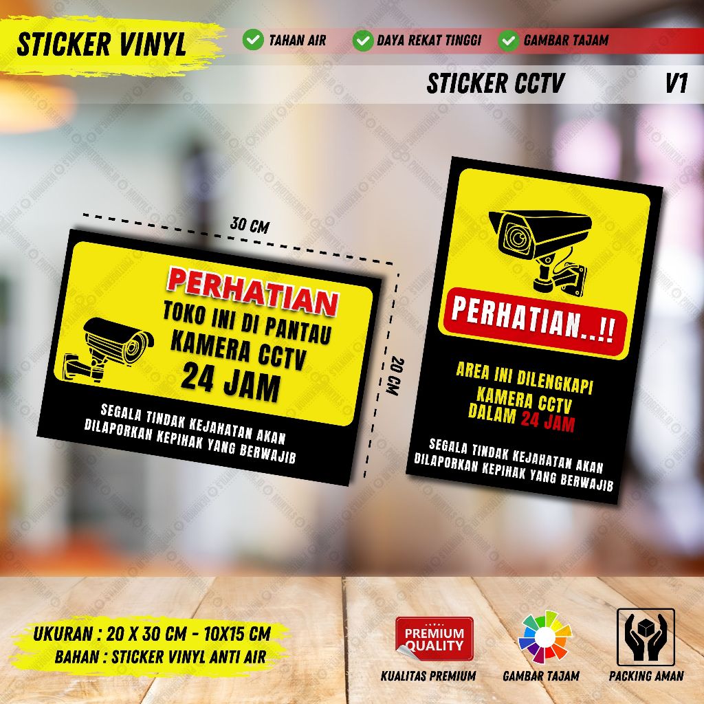 24-hour CCTV Monitoring STICKER/24-Hour CCTV STICKER/CCTV Label STICKER ...