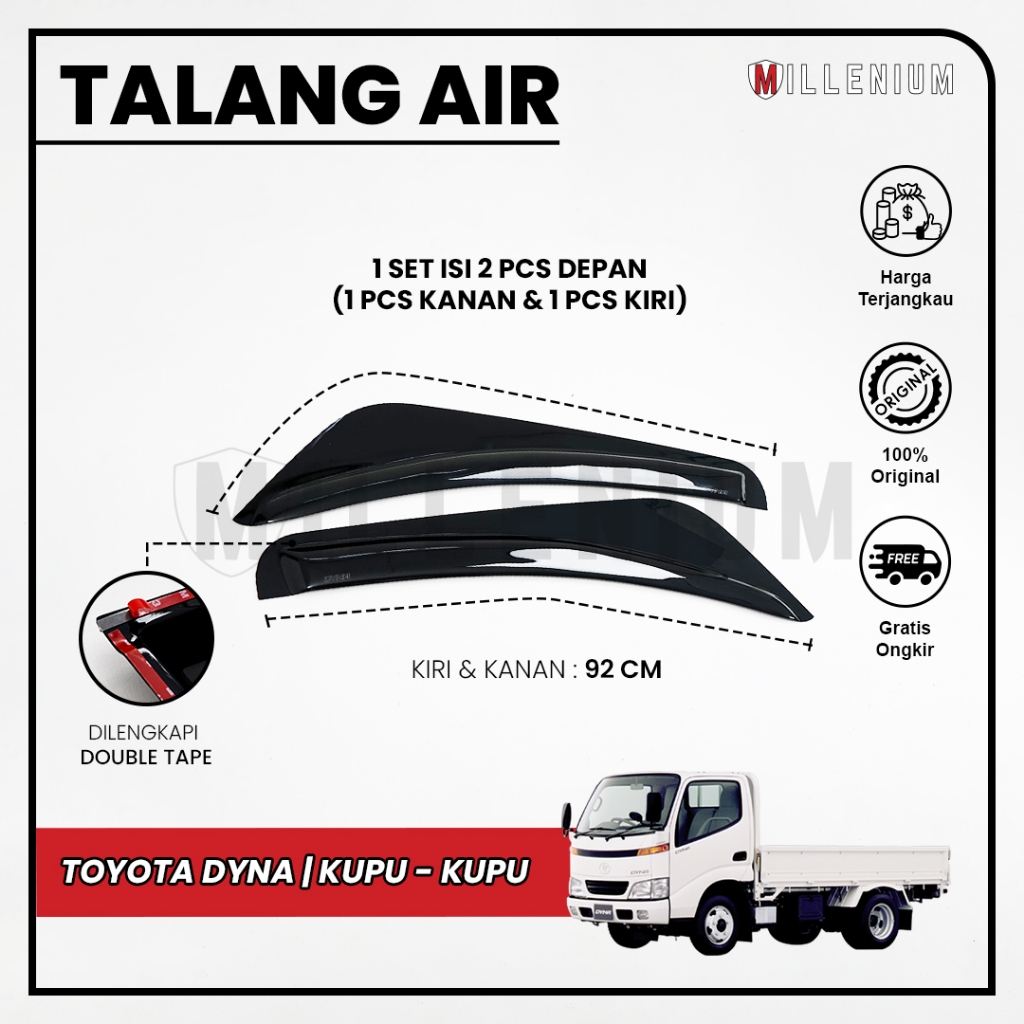 Toyota DYNA Car Door Water Gutter Butterfly Model 2 Quality Doors ...