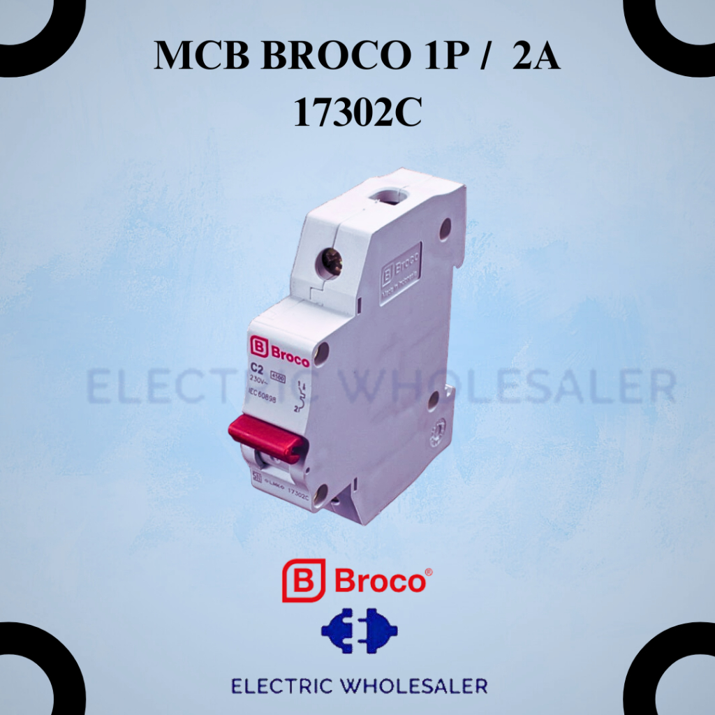 Mcb BROCO 1P / 2A 17302C | Shopee Malaysia