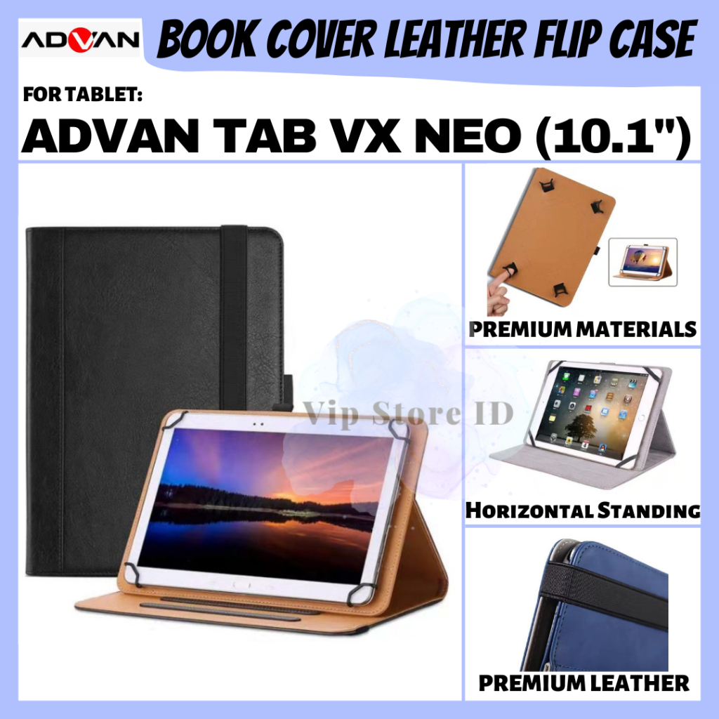 Advan TAB VX NEO 10.1 INCH 2024 LEATHER BOOK COVER CASE CASING FLIPCASE ...
