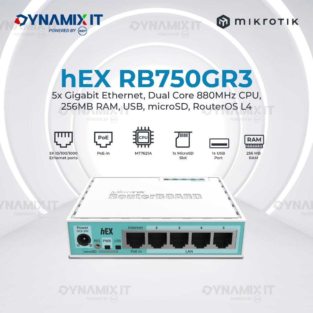 Mikrotik Routerboard RB750GR3 (hEX) | Shopee Malaysia
