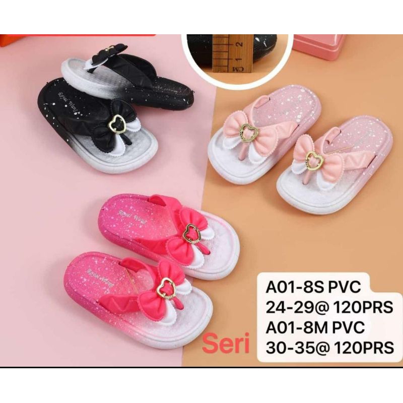 Girls Rubber Flip Flops Trendy Cute Character Jelly Sandals 2 3 4 5 6 7 ...