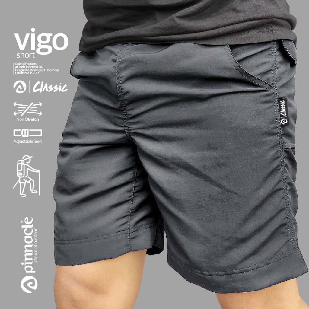 Pinnacle Pro Official Vigo Classic Short - Slate Grey | Shopee Malaysia