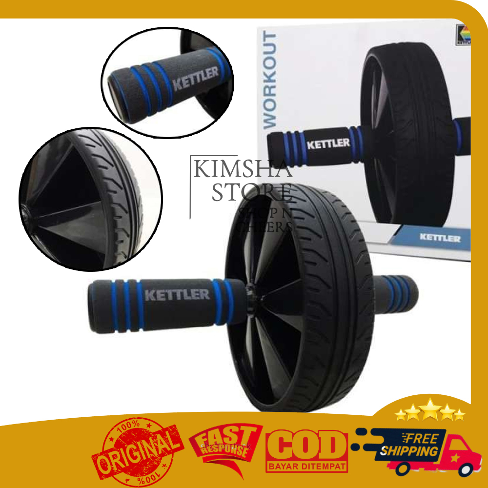 Kettler Double Wheel Exerciser Abdominal Exercise Double Wheel Roller ...