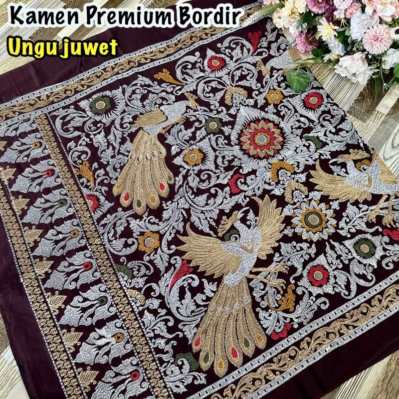 Kamen Embroidery Songket Bali | Kamen embroidery sheet | Shopee Malaysia