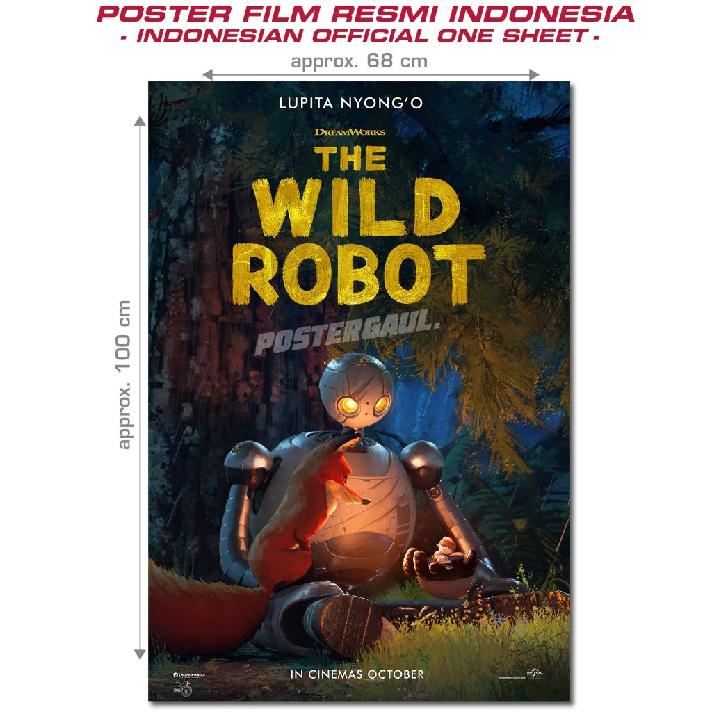 The WILD ROBOT Film Poster - original Indonesian one sheet, size 68 x ...