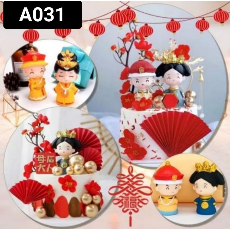 RATU Chinese Bridal Topper Set, Bridal Cake Decoration, Chinese Queen ...