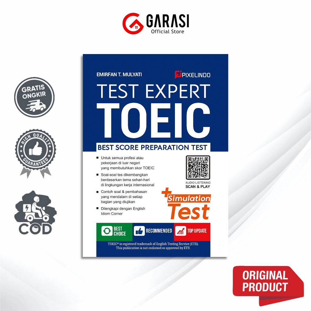 Book Test EXPERT TOEIC BEST SCORE PREPARATION Test + Simulation Test ...