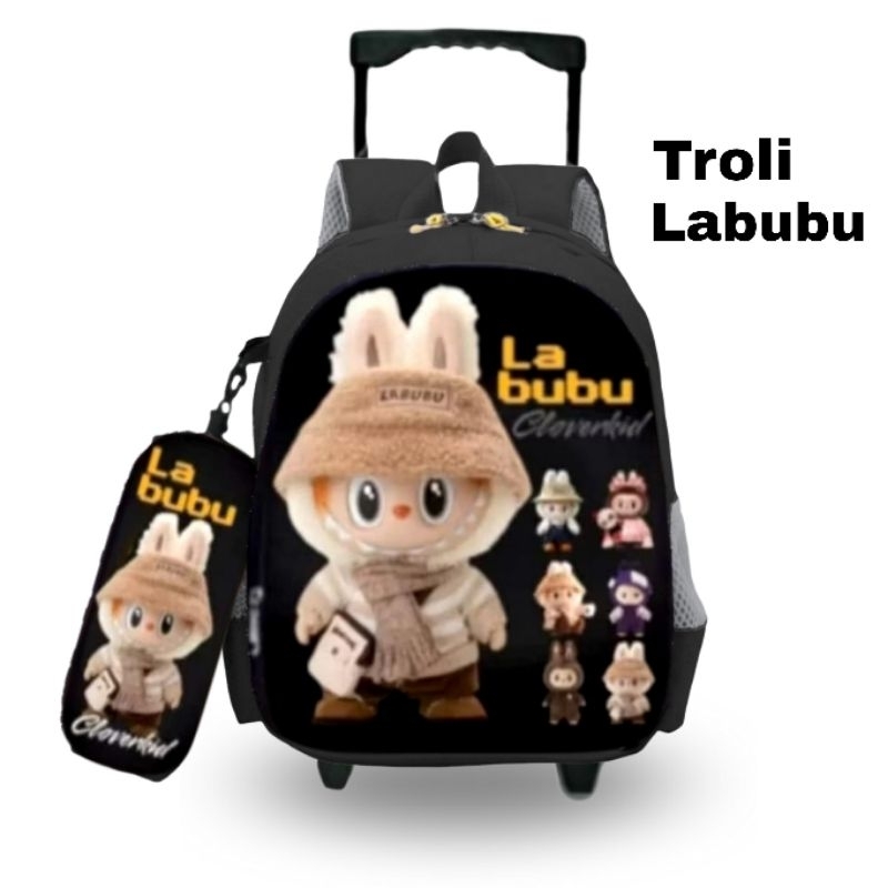 Children's Trolley Bag, Elementary School Trolley Bag with LABUBU Motif ...