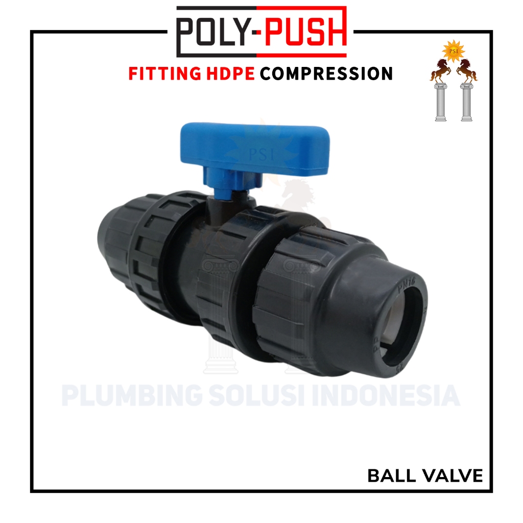 Poly Push Ball Valve / Stop HDPE Faucet 1 1/2 Inch / 50 mm HDPE ...