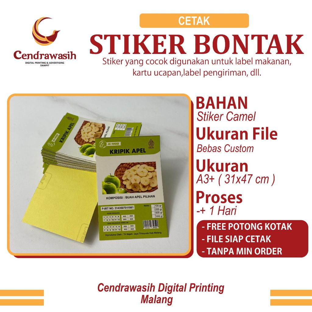 Print BOND STICKER + A3+ PAPER CUTTING / CAMEL STICKER | Shopee Malaysia