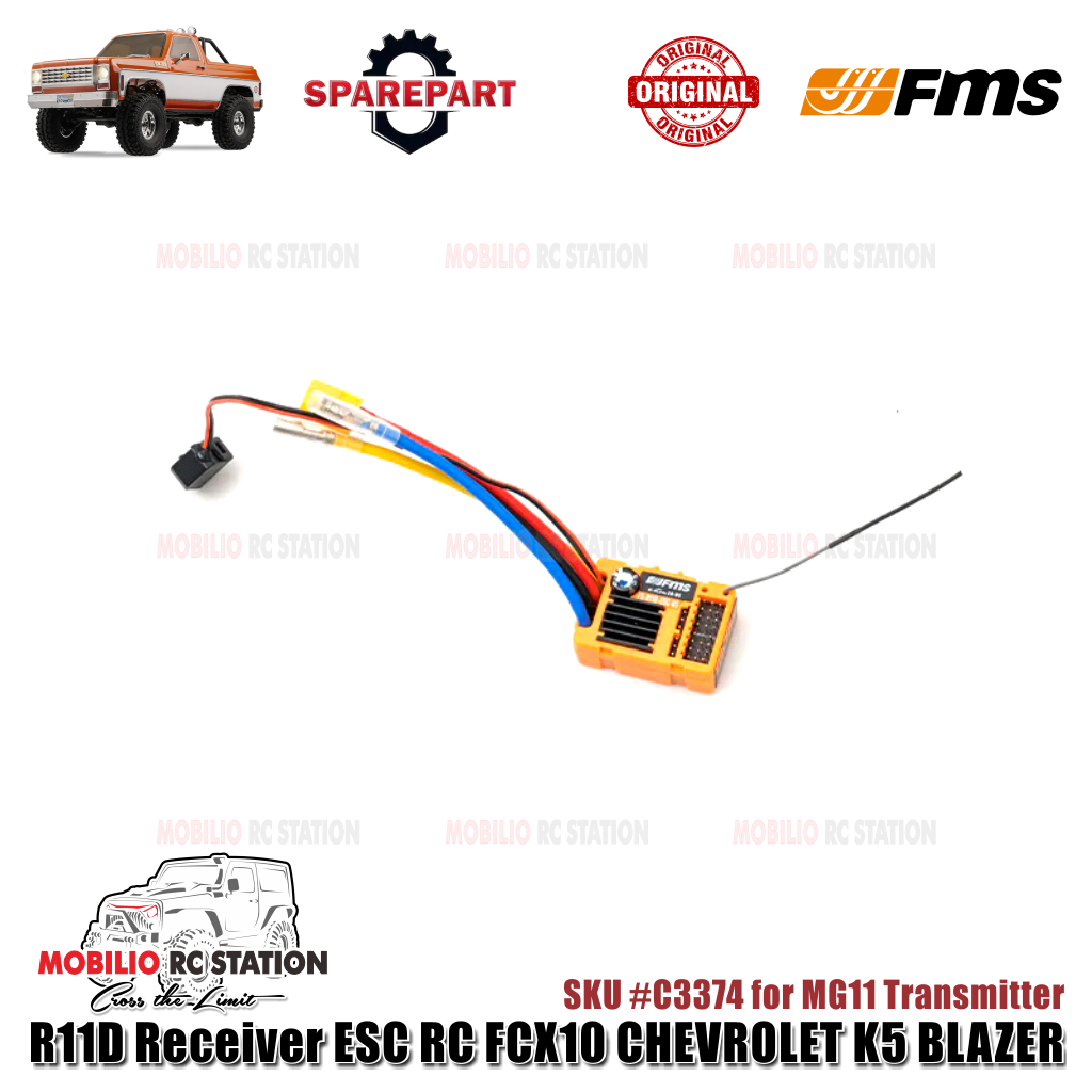 Fms Part C3374 R11D Receiver ESC for MG11 Transmitter RC FCX10 ...