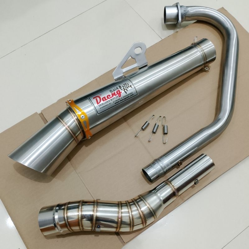 Daeng Sai4 Canister Conical Exhaust Muffler 1set Big Elbow open Tmx 125 ...