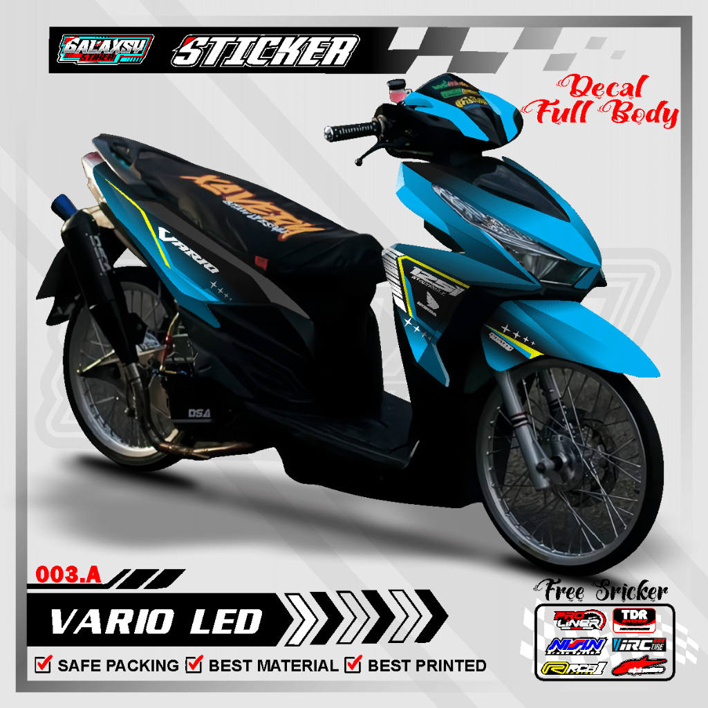 Decal Sticker Vario led 125 150 full body - Decal Sticker Striping trim ...