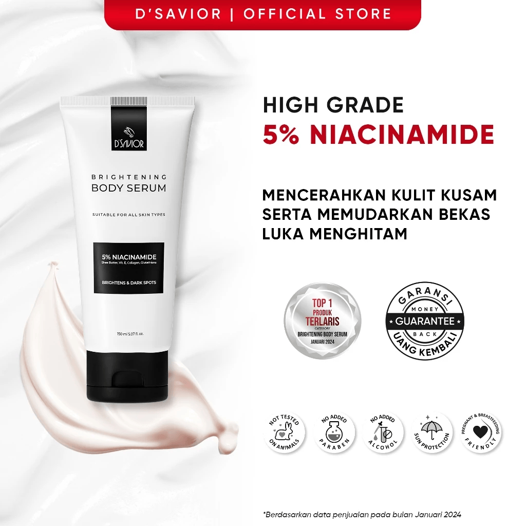 Dsavior Body Serum Brightening Original Skin Brightening Lotion Scar Removal | Shopee Malaysia