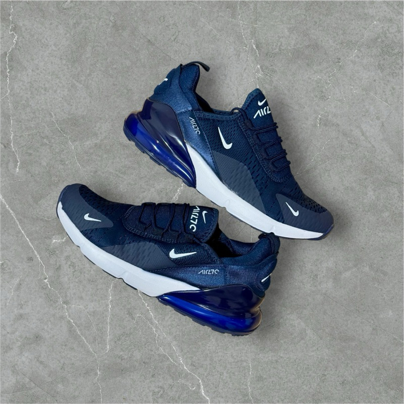 Nike AIR MAX 270 NAVY WHITE MEN'S SLIPON RUNNING SNEAKERS | Shopee Malaysia