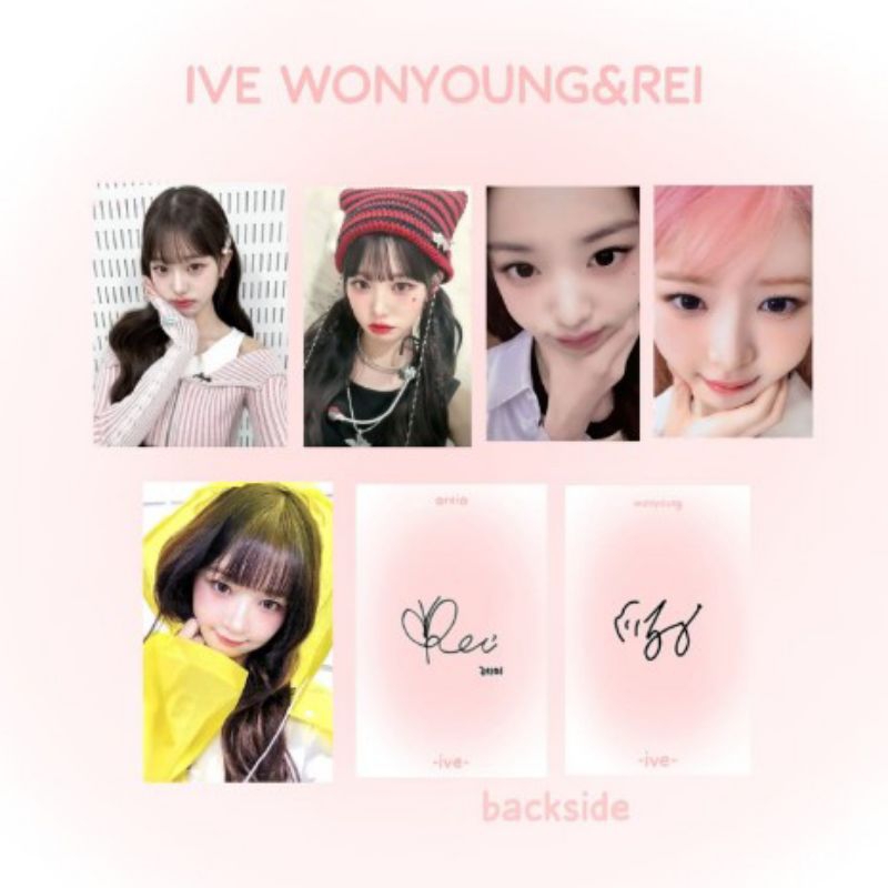 REPLIKA Photocard KPOP IVE UNOFFICIAL REPLICA REI ZOOM WGYOUNG ZOOM | Shopee Malaysia