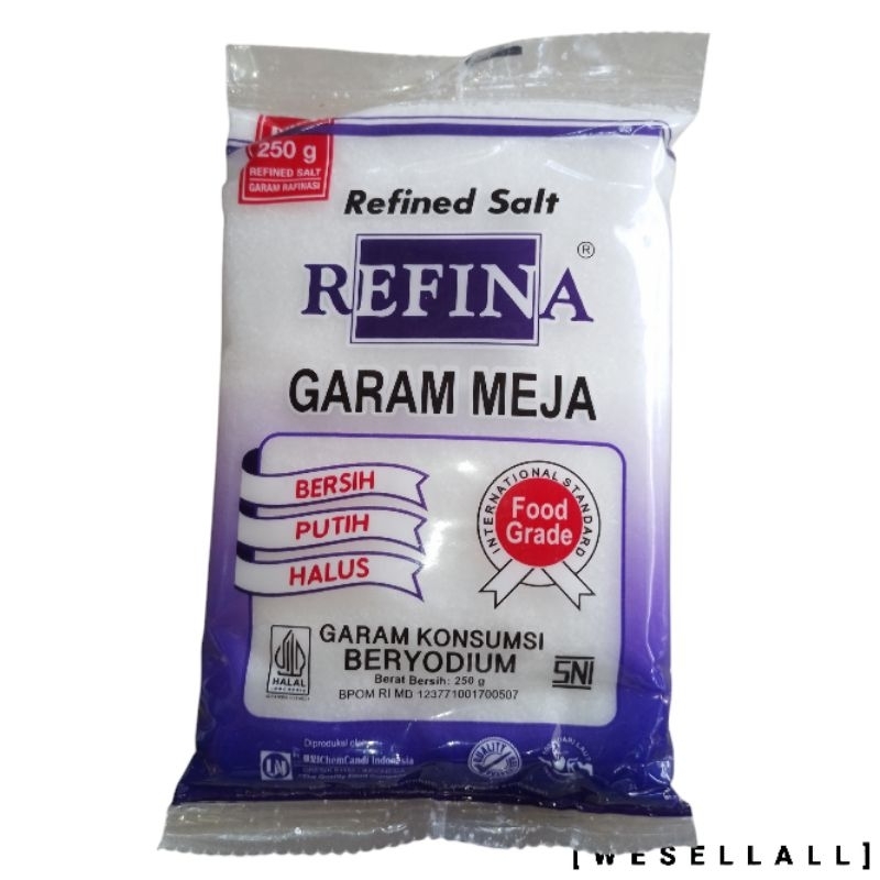 Fine Salt Refina Table Salt 250 gr | 0029AAA | Shopee Malaysia