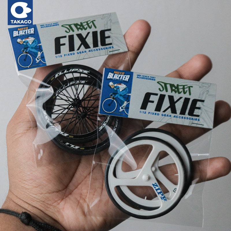 Wheel Set fixie Mini Scale 1:12 by Motoblazter - fixie Bicycle ...