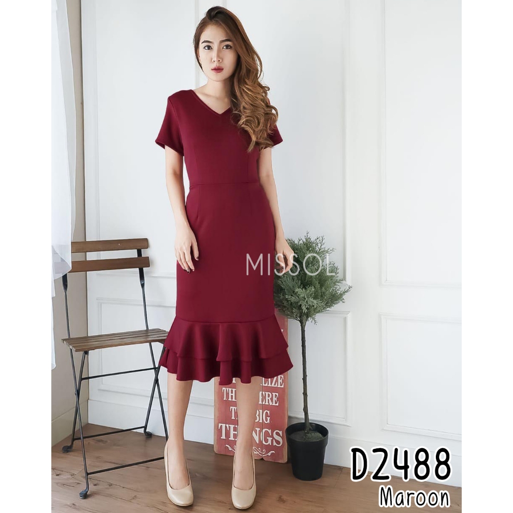 Missol Dress mermaid party scuba bodycon plain han so hee presenter ...