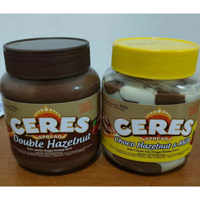 Ceres Spread Choco Hazelnut & Milk || Ceres Spread Double Hazelnut ...