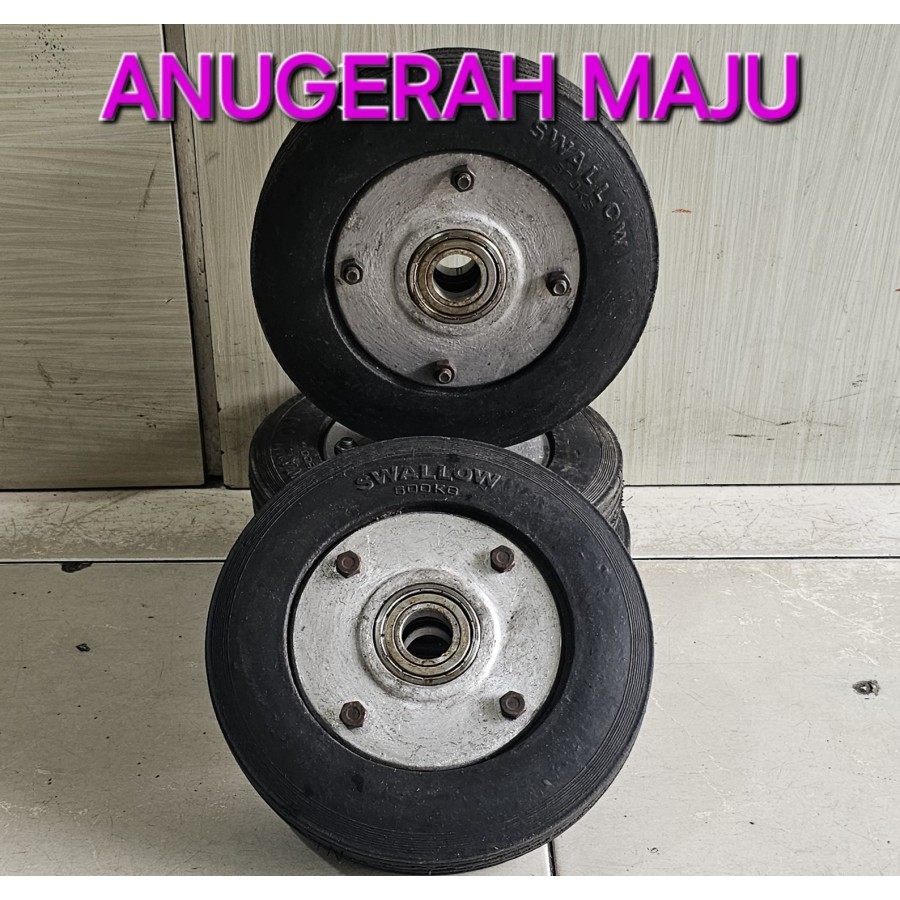 8 inch lorry / trolley / trolley / trolley rubber tire wheels | Shopee ...
