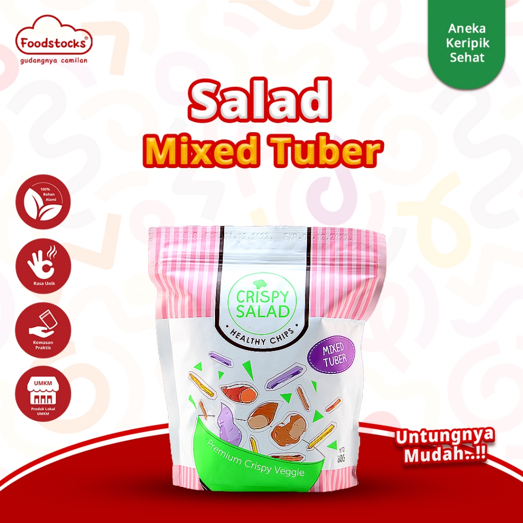 Mixed Tuber / Sweet Potato Chips 3 Types of Crispy Salad Gluten Free ...