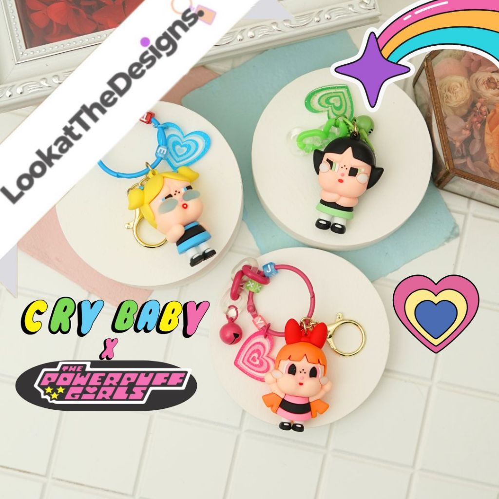 GANTUNGAN Powerpuff Girls Crybaby PopMart Viral Trending Labubu 3D ...