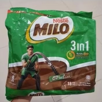 Milo sachet 3 in 1 malt chocolate milk drink (contains 18 sticks ...