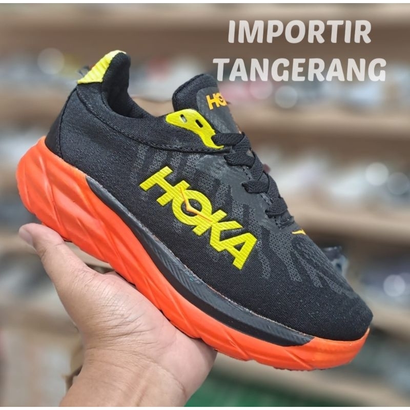 Hoka Men's Shoes Black Orange Hoka Runing Atr7 Hokka Running 38-43 | Shopee Malaysia