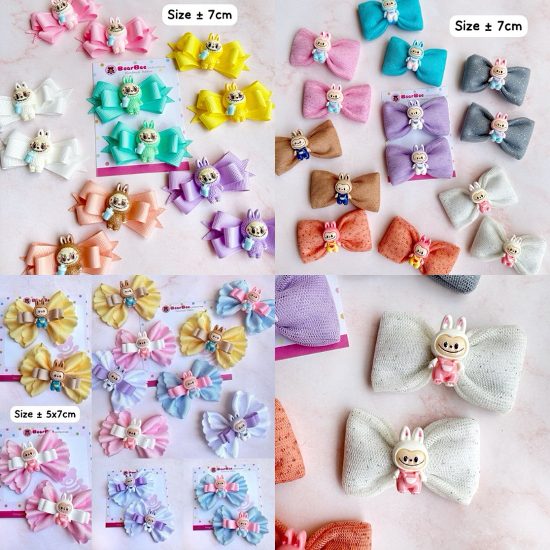 Labubu Ribbon // labubu children's ribbons, labubu clips, labubu ...