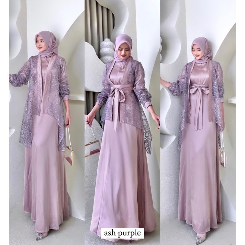 VELOXA INNER DRESS + OUTER BRUKAT TILLE JULLITE PREMIUM FREE BELT DRESS ...