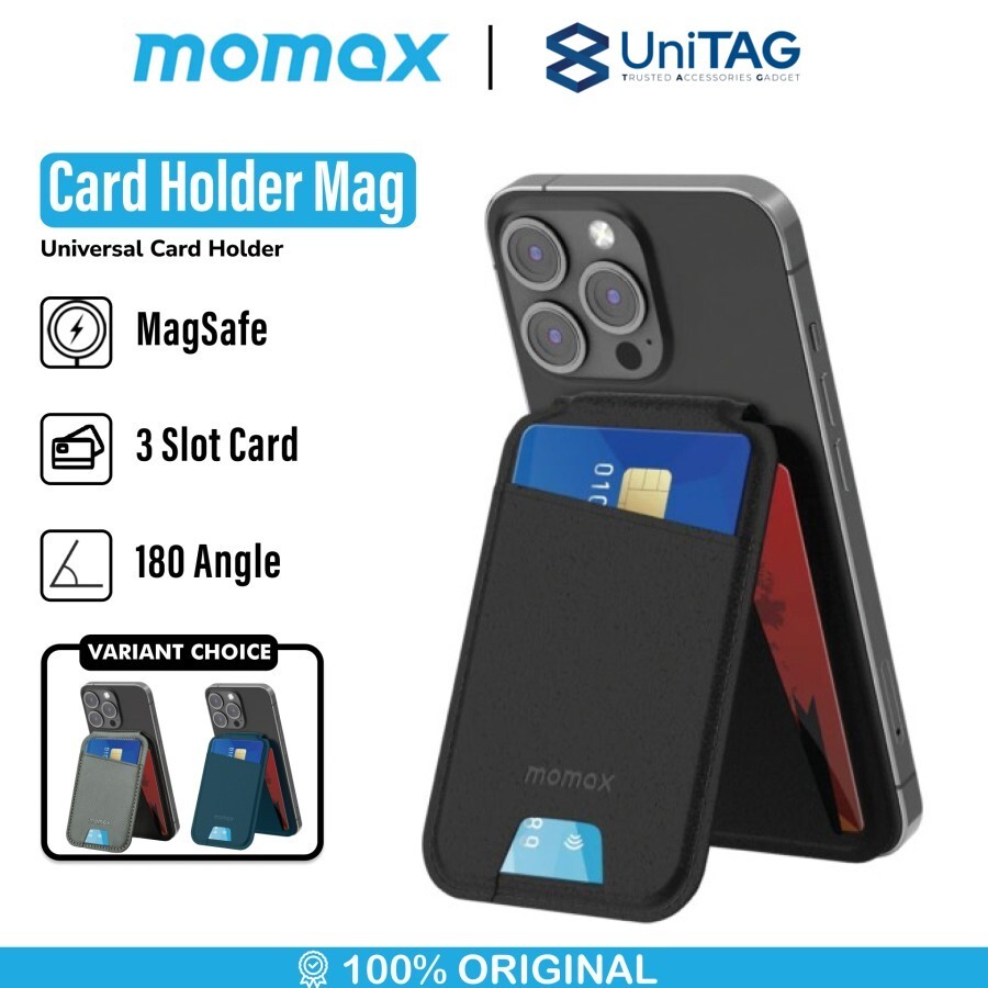 Momax Magnetic Wallet Card Holder Magnetic Magsafe Wallet Card Stand ...