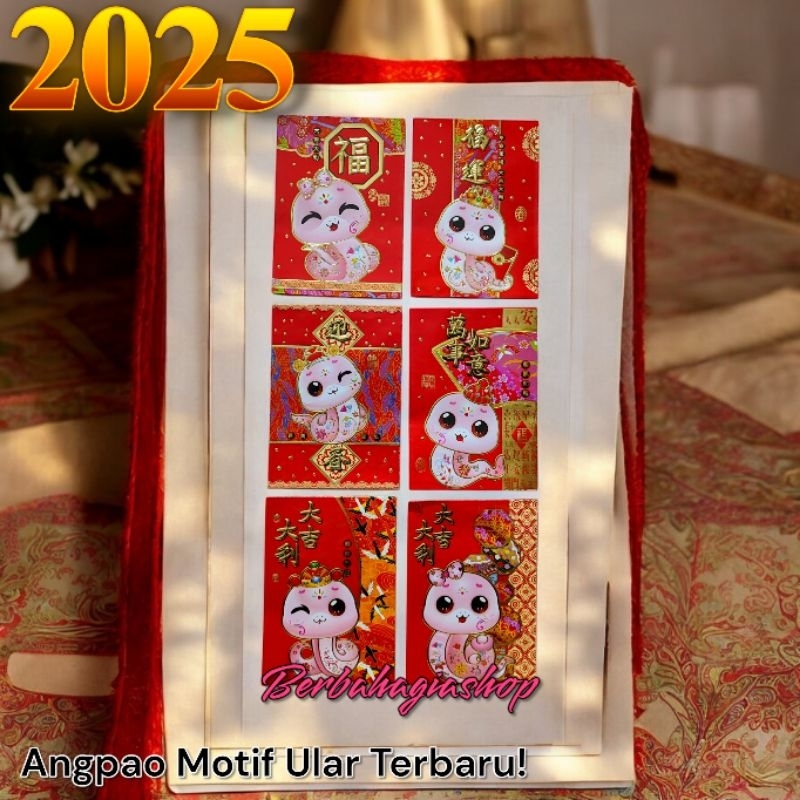 MERAH Red Ang Pao Angpao Chinese New Year 2025 Chinese Zodiac Snake ...
