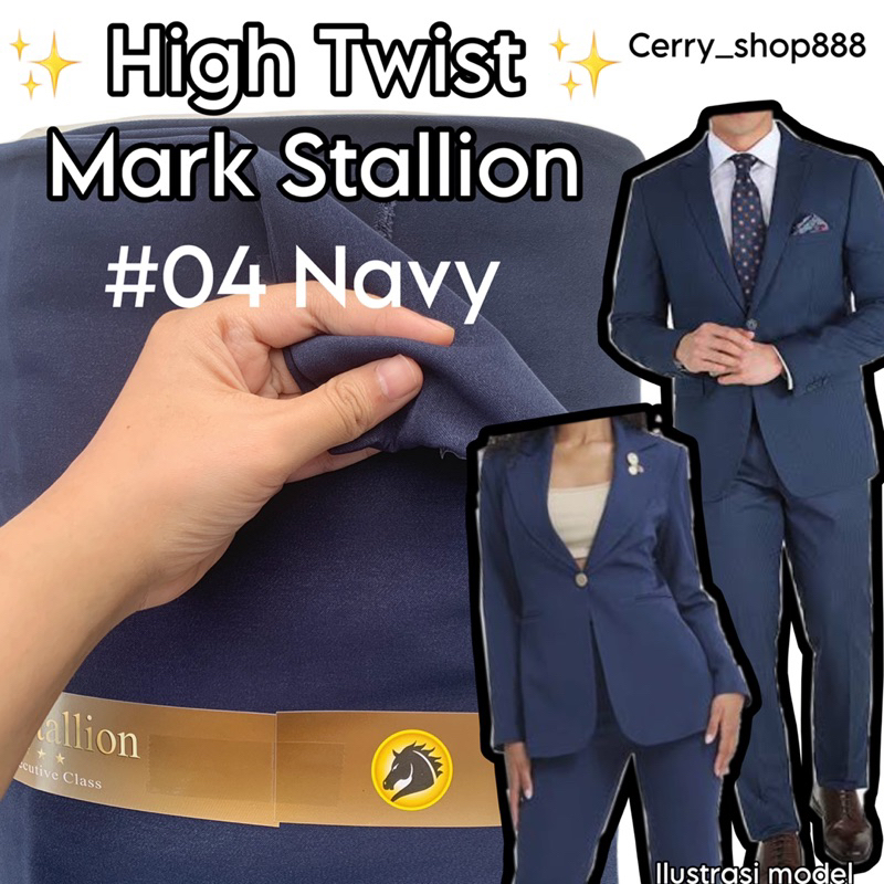 High twis mark stallion fabric stlion NAVY 04 LIGHT NAVY JUNIOR high ...