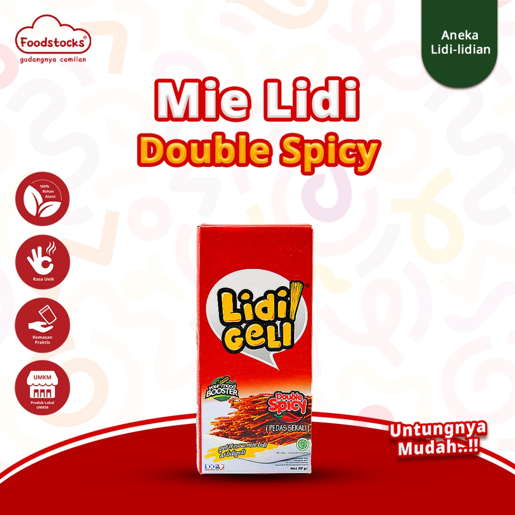 Double Spicy Flavor Geli Stick Noodles 90gr Contemporary Snack | Shopee ...