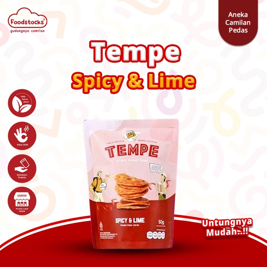 Geli Chips - Sago Tempeh Chips Spicy Orange Leaves 50 gr | Shopee Malaysia