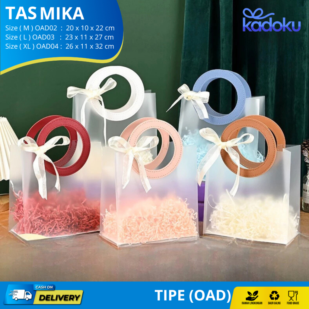 Doff PVC Mica Bag / Transparent Mica Goodiebag / Mica Hampers Bag / Souvenir Mica Bag I OAD02 ...