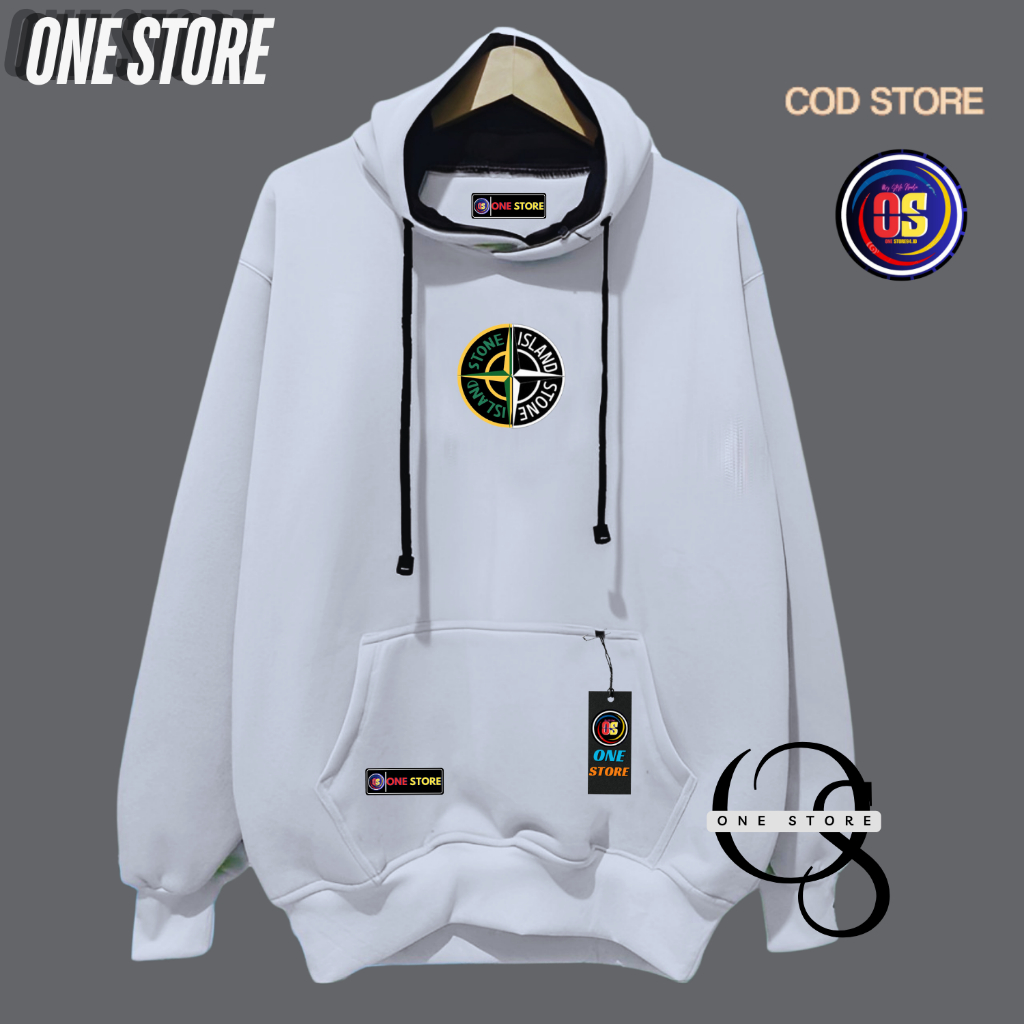 KATUN PUTIH Latest Stone Island Men's Hoodie Sweater One Store White ...