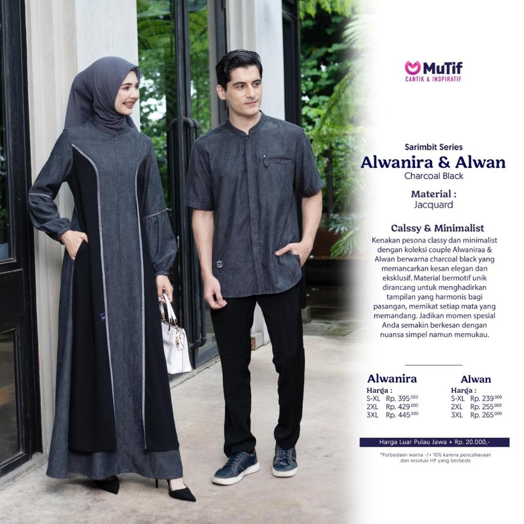 (READY) Mutif COUPLE 2025 AHWANIRA - ALWAN CHARCOAL BLACK | Shopee Malaysia
