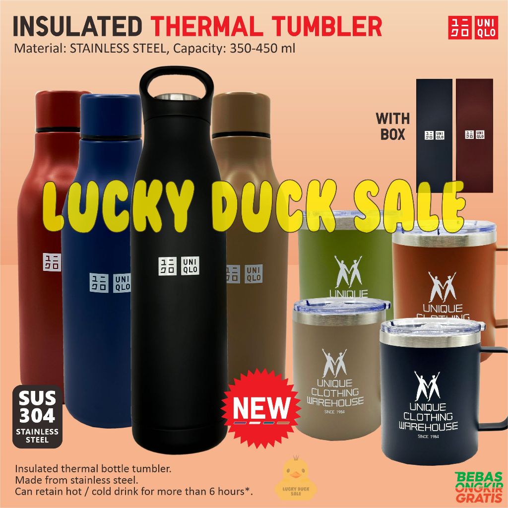 TERMOS UNIQLO Tumbler Special Limited Edition UNIQLO Mug Arigato ...
