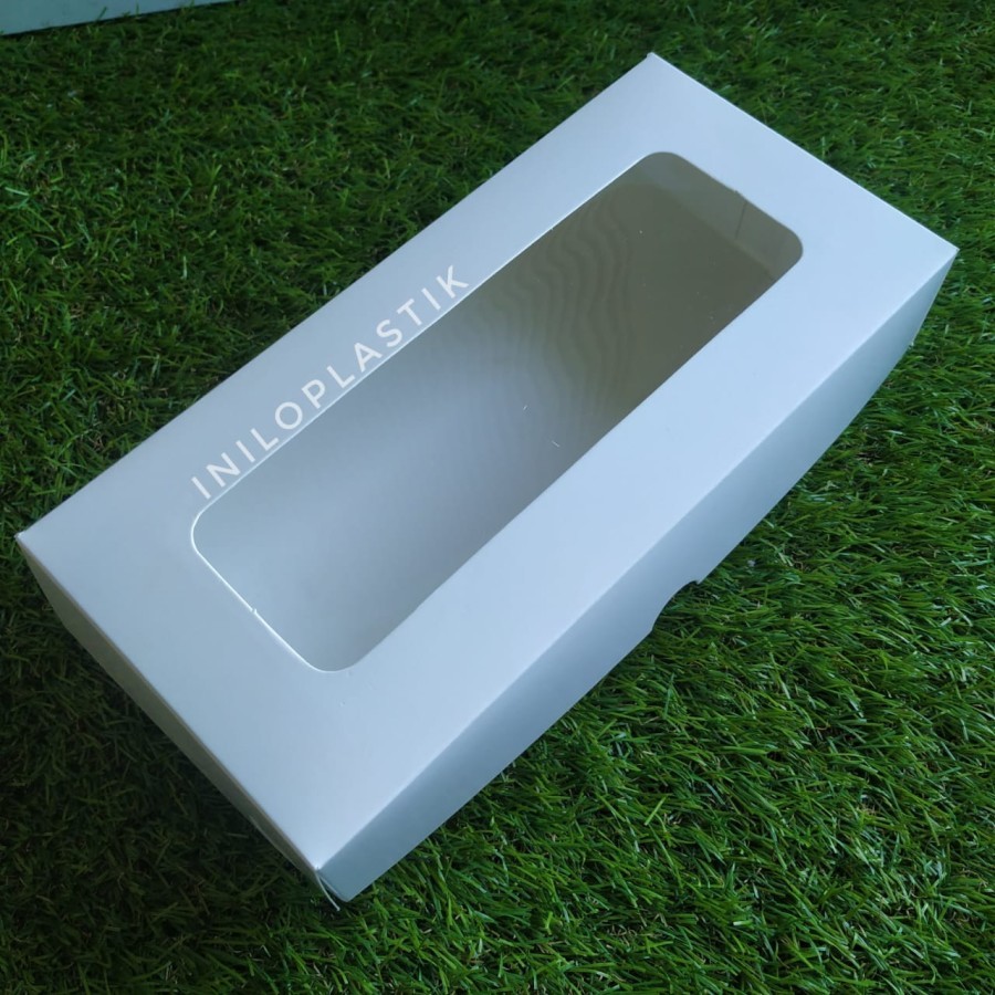 PUTIH Box 12x25x5 / White Box / White Brownies Cake Box / White Window ...
