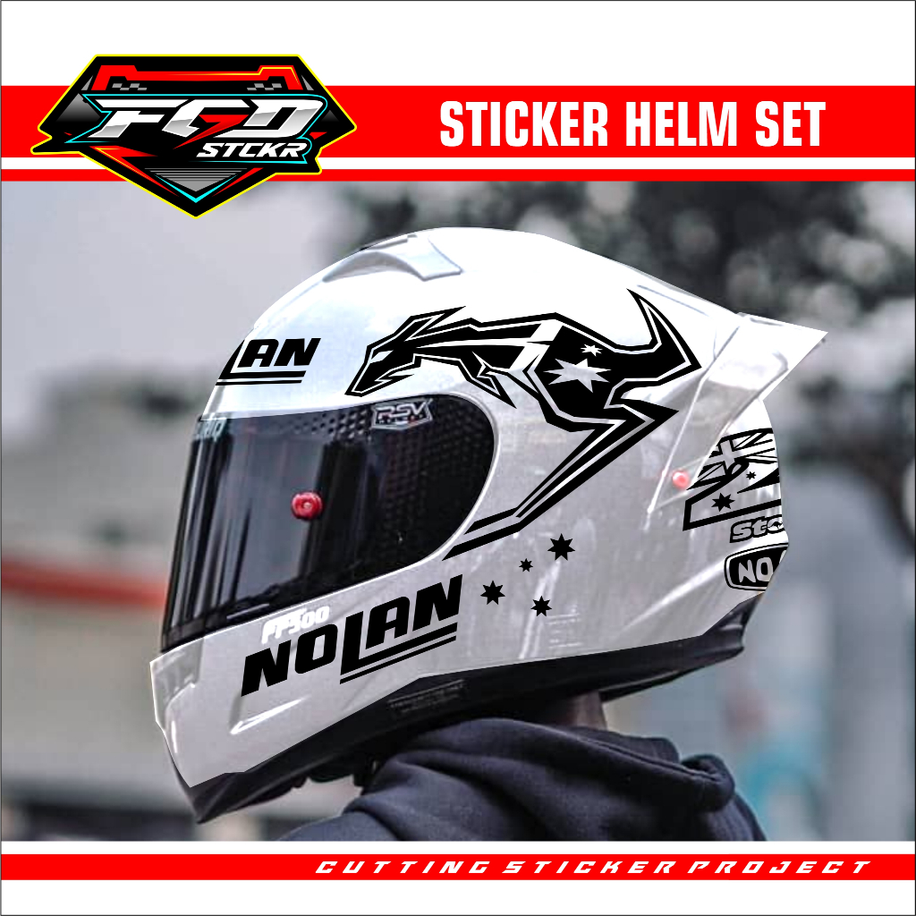 Helmet STICKER - NOLAN STONER CUTTING STICKER SET FOR HELMET | Shopee ...