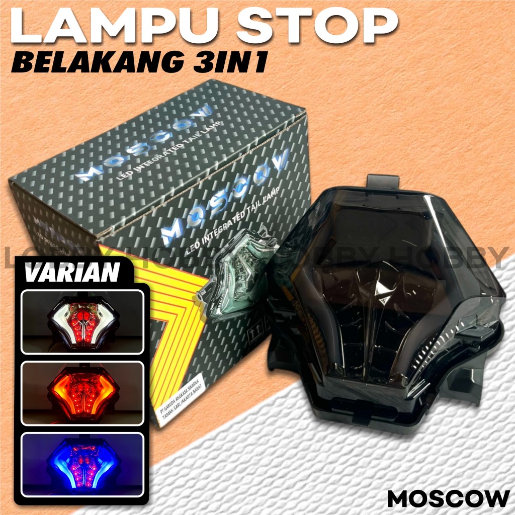MERAH PUTIH 3in1 MOTORCYCLE STOPLAMP Stop, Sen, Senja ORIGINAL MOSCOW ...