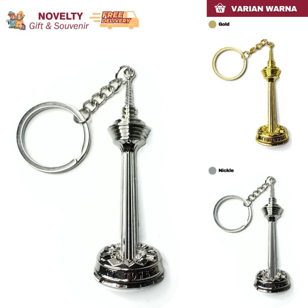 GANTUNGAN Kl tower key chain Souvenir by Kuala Lumpur, Malaysia ...